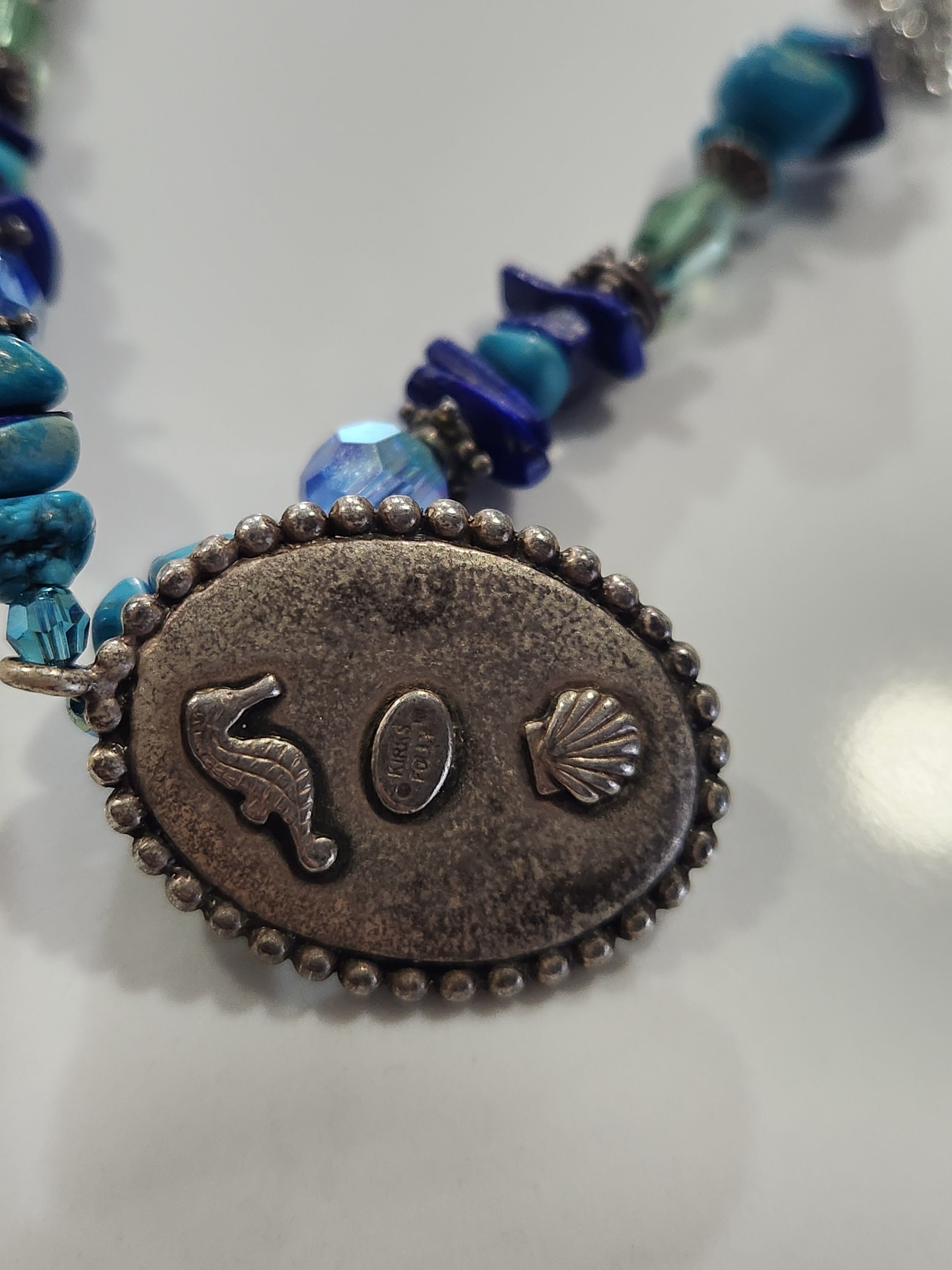 Kirks Folly Lorelei Mermaid Necklace Pendant With Turquoise and Lapis ...