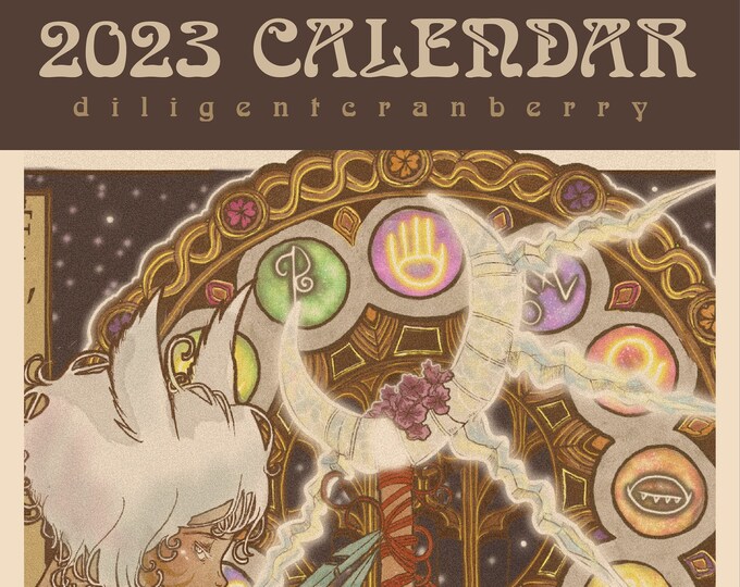 FFXIV Art Nouveau 2023 A4 Wall Calendar - Etsy