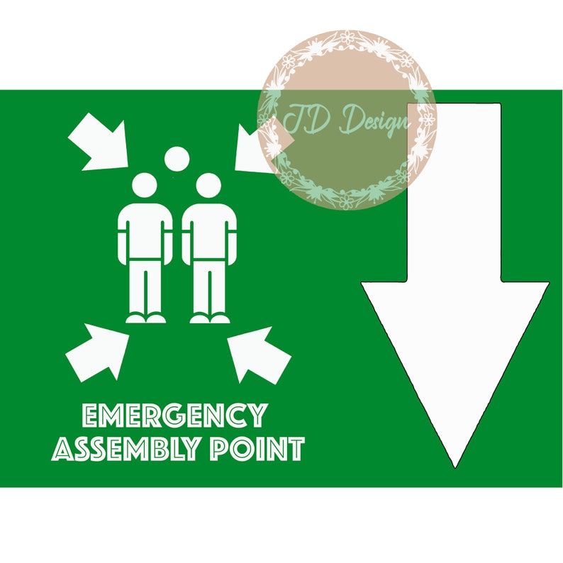 5 Emergency Assembly Point, Emergency Exit,evacuation Sign #emergency # ...