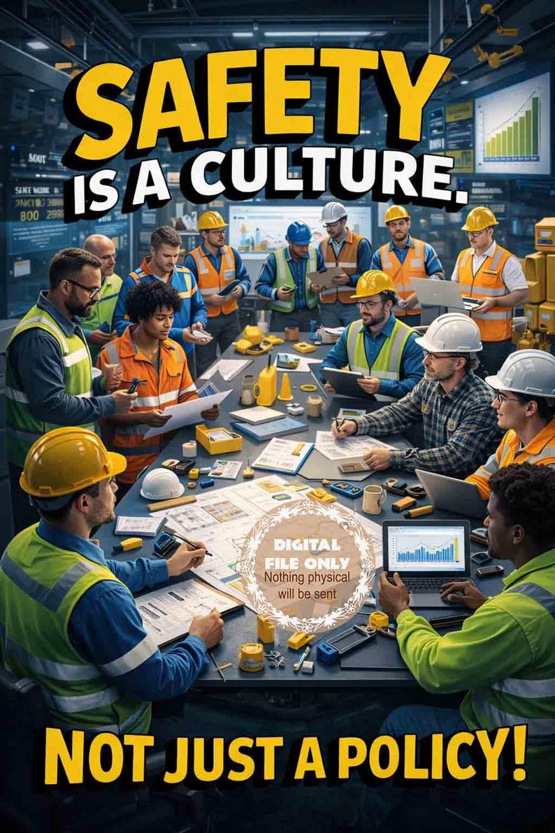 Safety is a Culture Not Just a Policy #safetyposter - Etsy