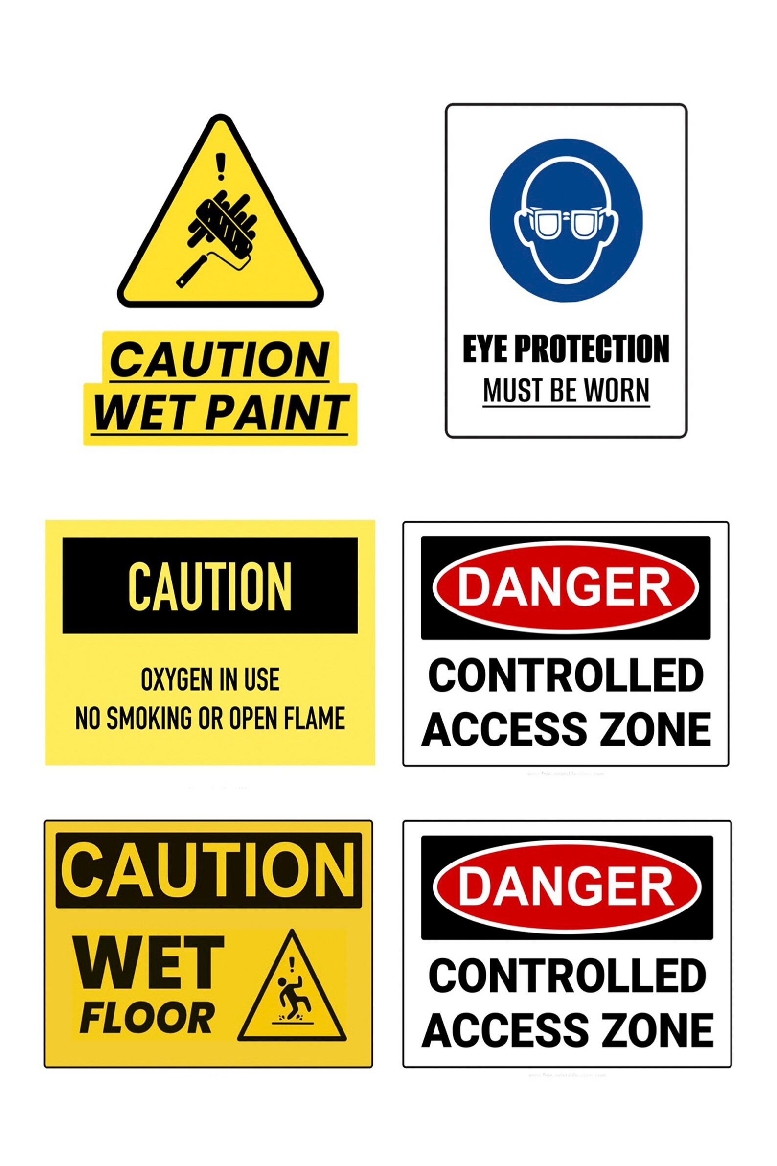 32 Piece Safety Sign Set, Warning Signs (PNG Files) - Etsy