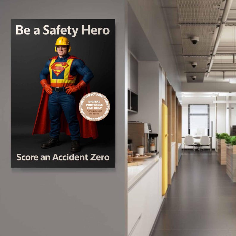 Be a Safety Hero #safety Poster - Etsy