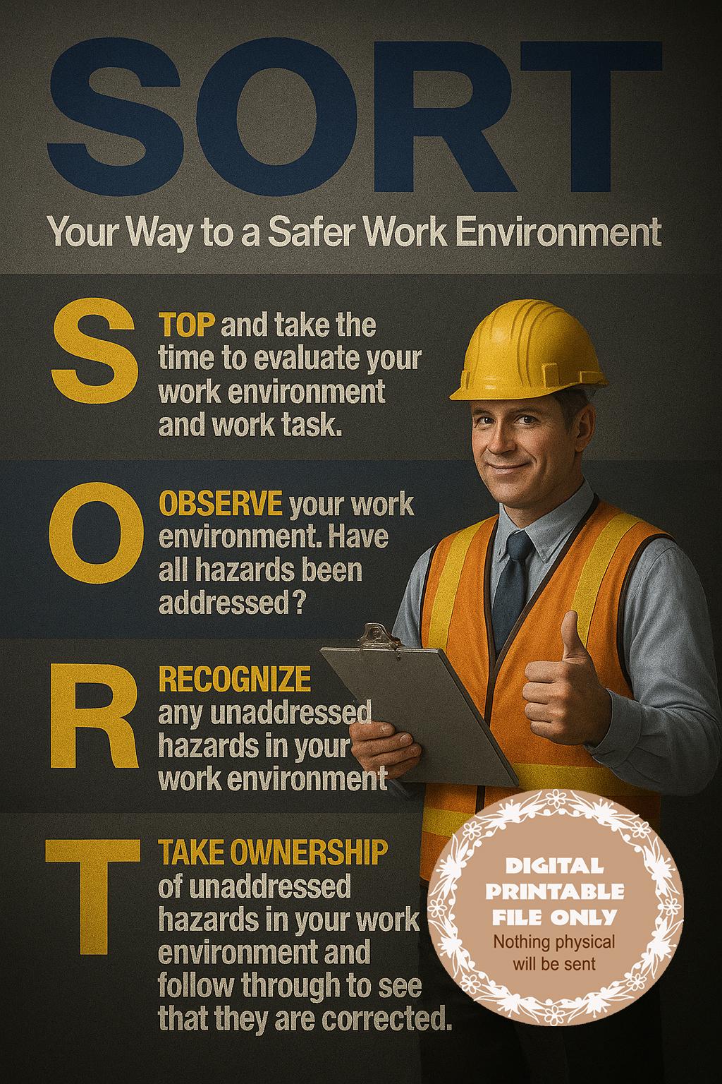 SORT - Your Way to a Safer Work Environment #safetyposter #safetysign # ...