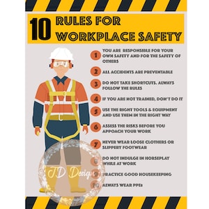 10 Bundle Safety Poster - Etsy