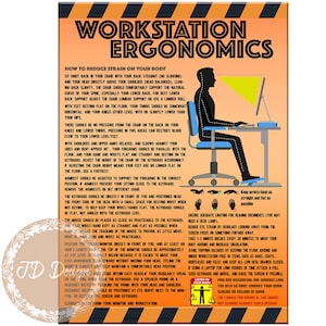 2 Ergonomics Poster Human Resources Department Poster Safety - Etsy