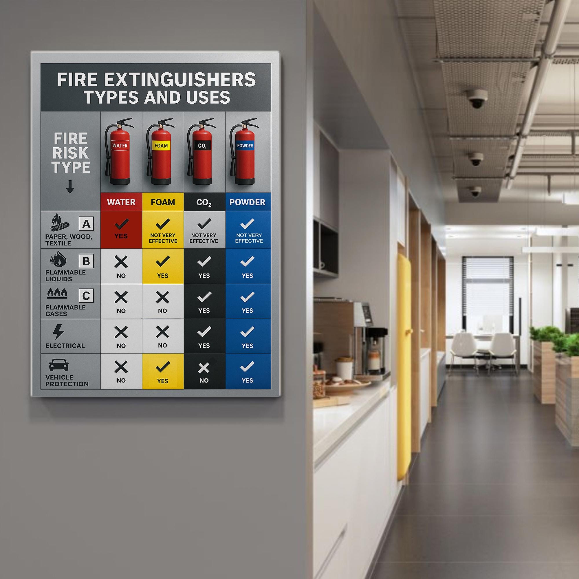 Fire Extinguisher Type and Uses #safetyposter #safetysign # ...