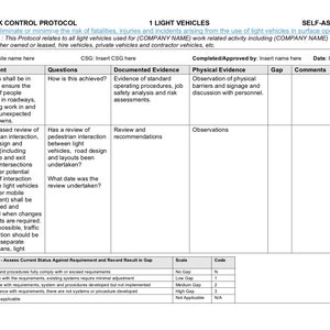 Light Vehicle Assessment, Vehicle Inspection, Vehicle Self Assessment # ...