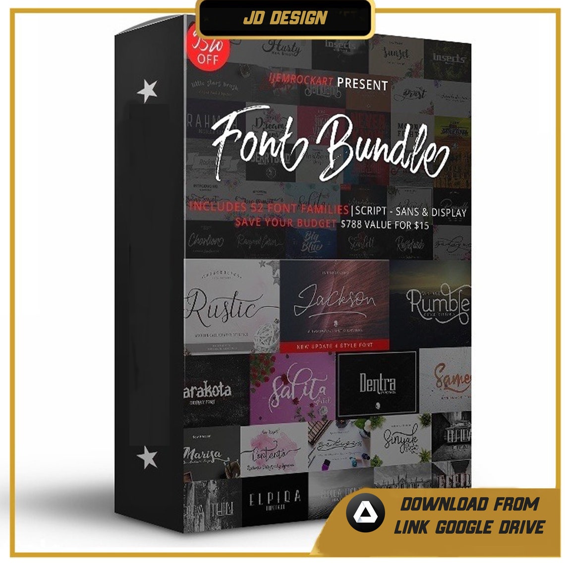 52 Fonts Bundle Premium and 12 Giant Fonts Bundle - Etsy