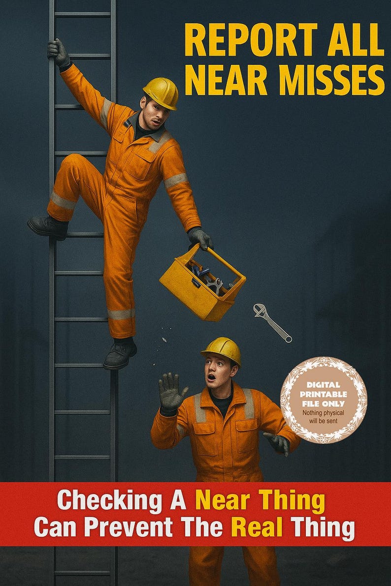 Report All Near Miss #safetyposter - Etsy