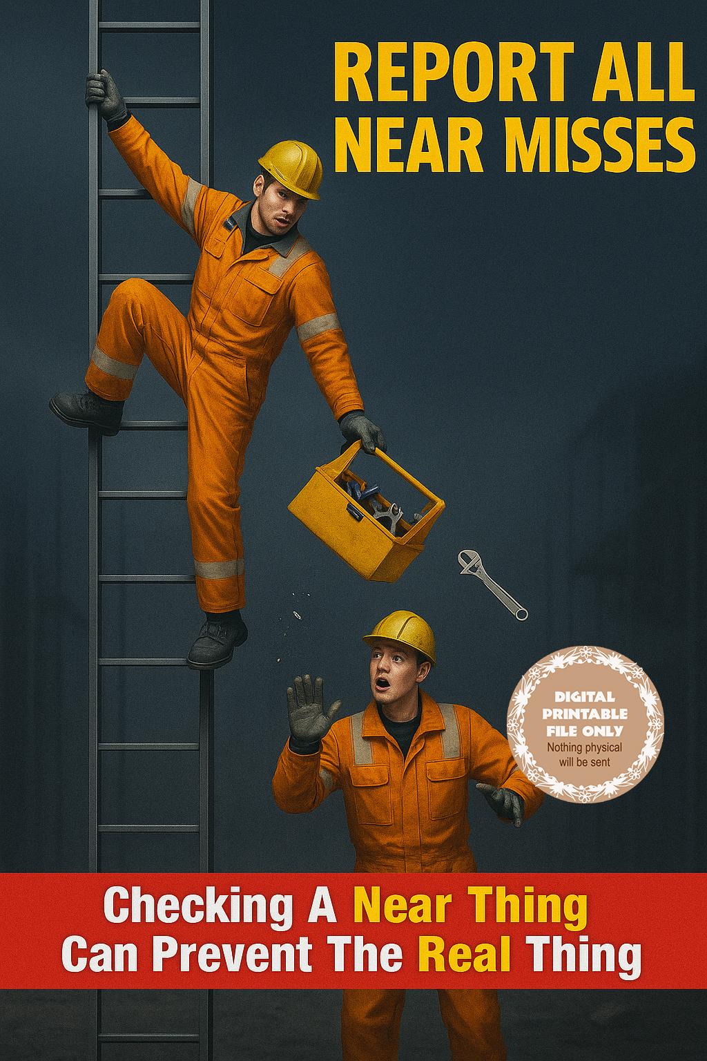 Report All Near Miss #safetyposter - Etsy