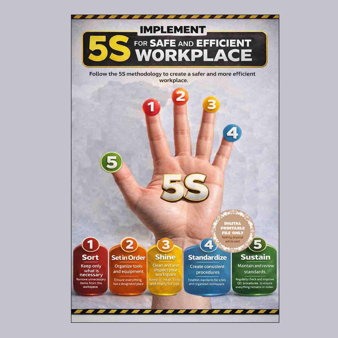 Implement 5S for Safe and Efficient Workplace #5S - Etsy