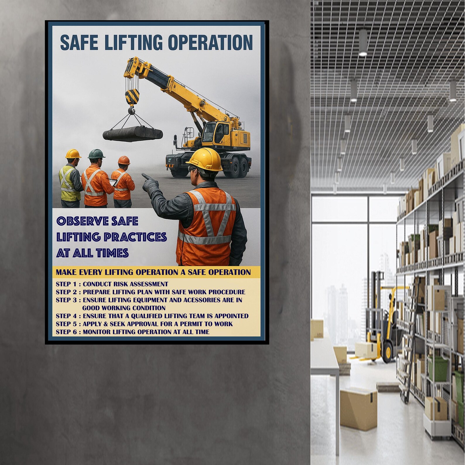 Safe Lifting Operation #safetyposter - Etsy