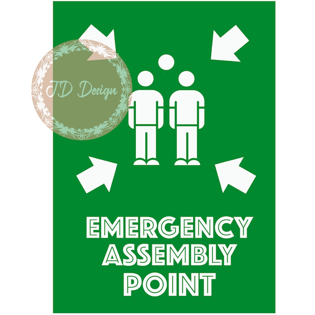 5 Emergency Assembly Point, Emergency Exit,evacuation Sign #emergency # ...