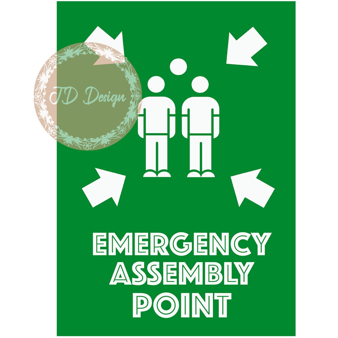 5 Emergency Assembly Point, Emergency Exit,evacuation Sign #emergency # ...
