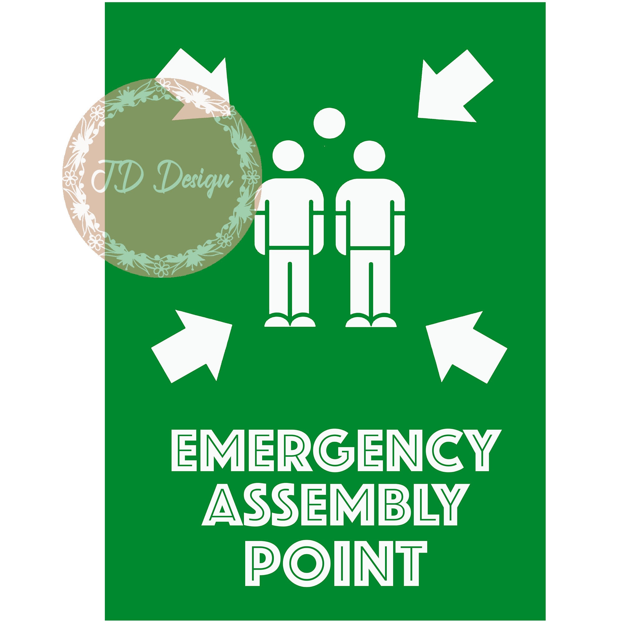 5 Emergency Assembly Point, Emergency Exit,evacuation Sign #emergency # ...