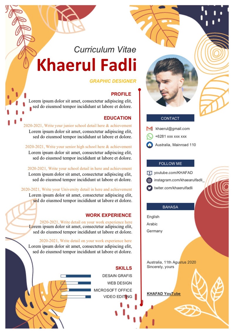 5 Five Editable Curriculum Vitae in Ms Word #editablecv #editablemsword ...