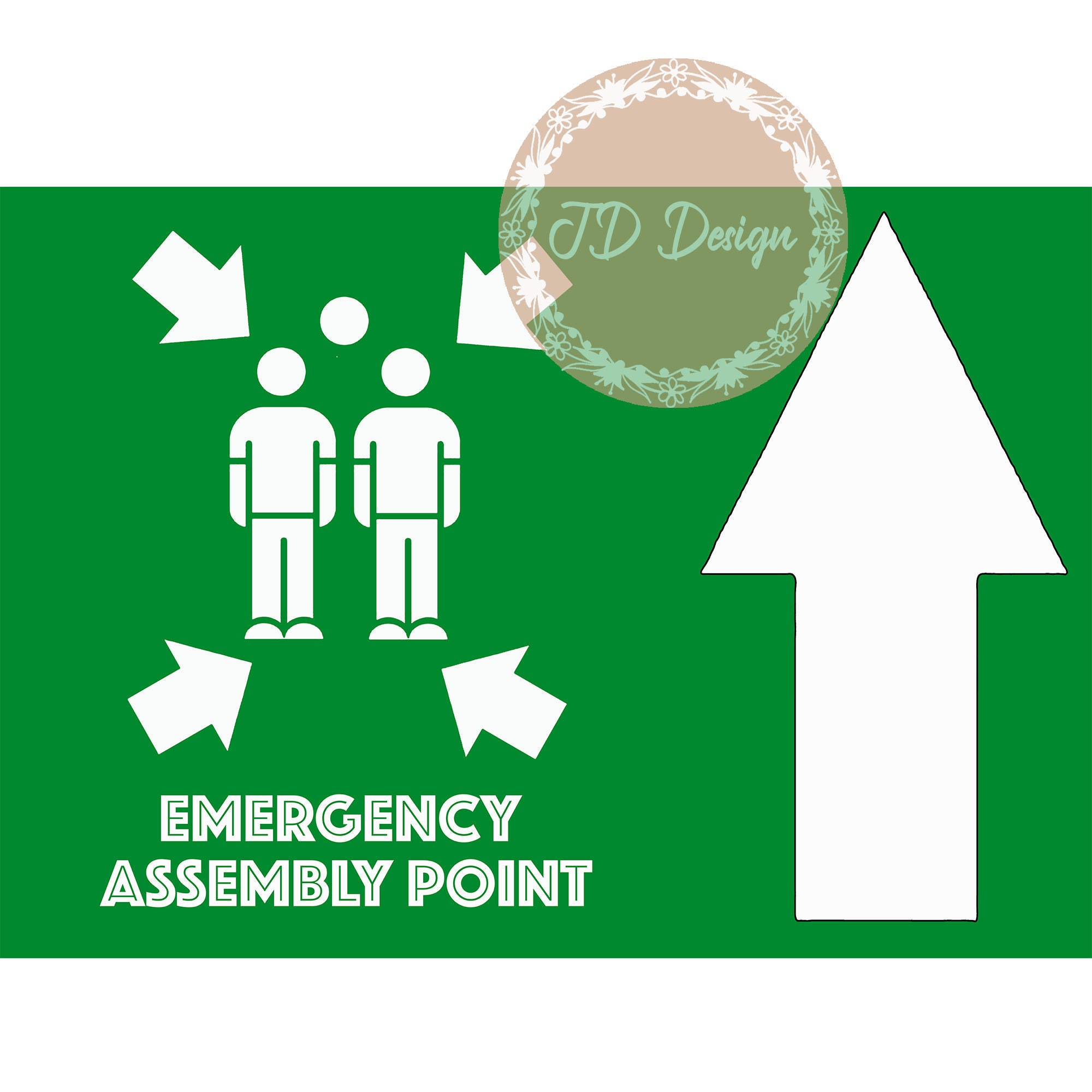 5 Emergency Assembly Point, Emergency Exit,evacuation Sign #emergency # ...