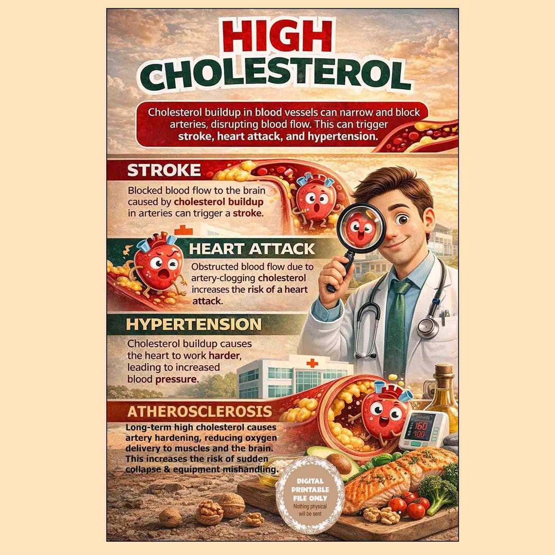High Cholesterol Poster (digital Download) - Etsy