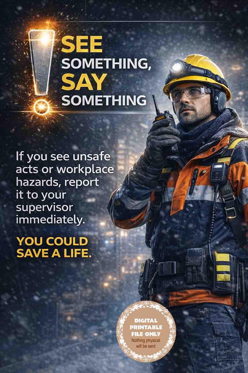 2 Poster of "if You See Unsafe Act or Unsafe Condition, Report It ...