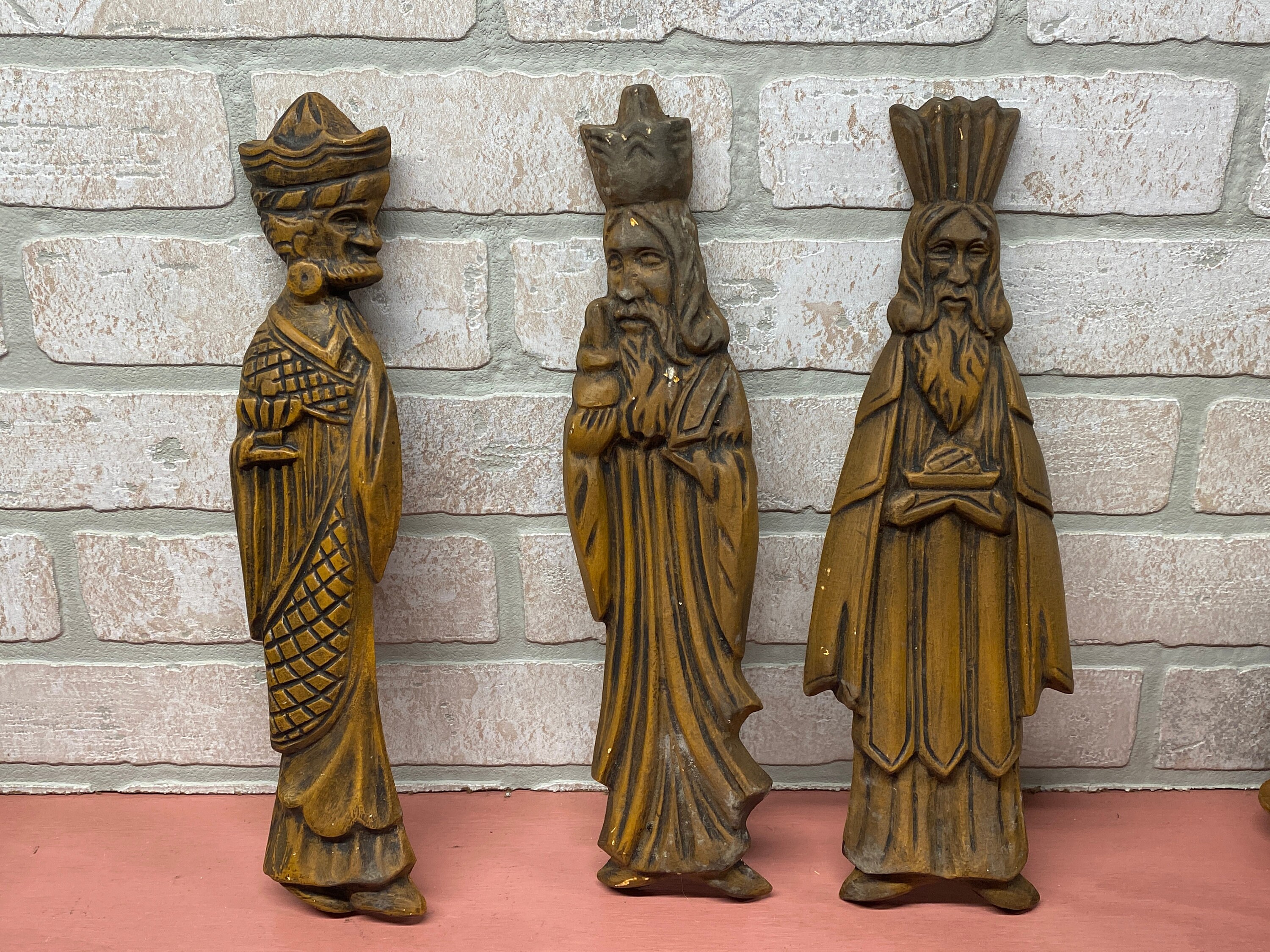 Vintage Plaster Three Wise Men, the Theee Kings, Home Decor, Wall ...