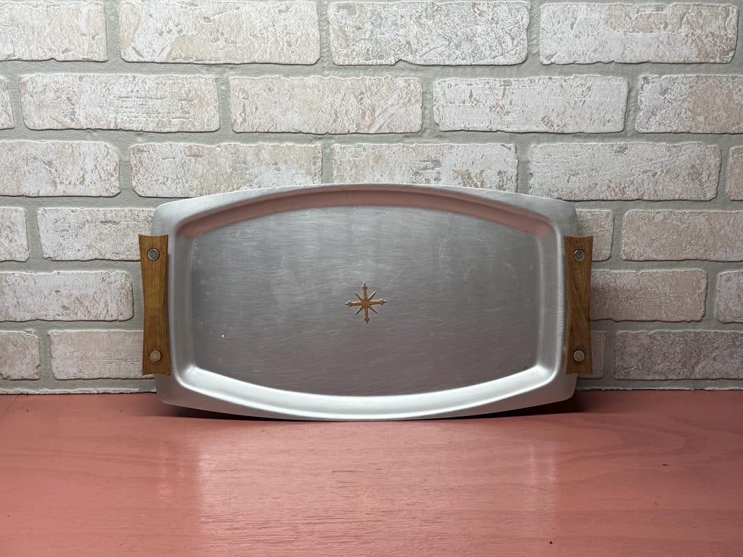 Metal Mirro Medallion USA Vintage Serving Platter, Star Pattern ...