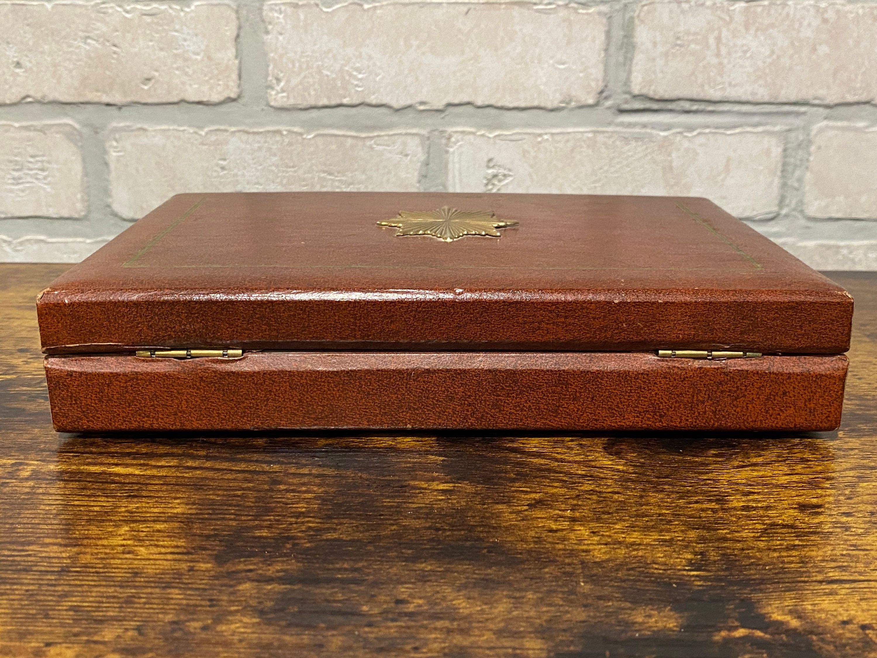 Vintage Mens Swank Brand Jewelry Box, Brown With Gold Star Jewelry ...