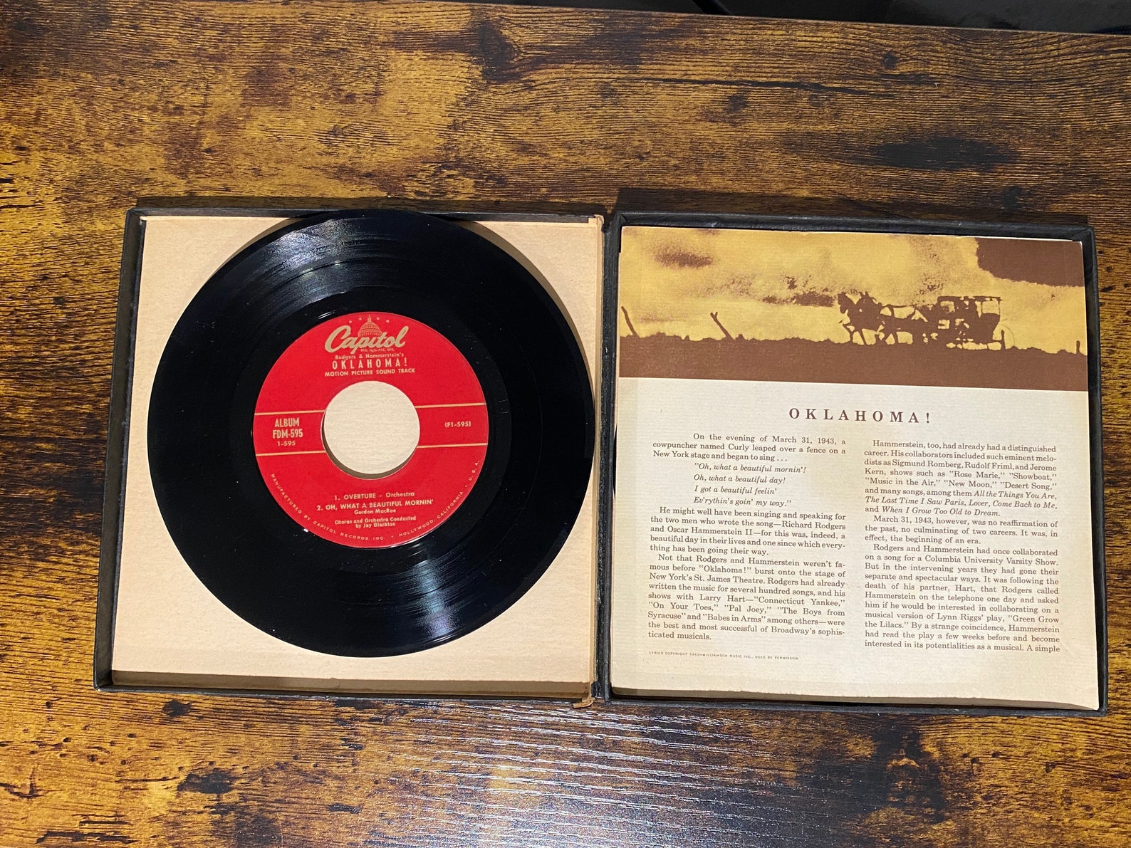 Vintage Vinyl Oklahoma Record, Vintage Rodgers and Hammersteins ...