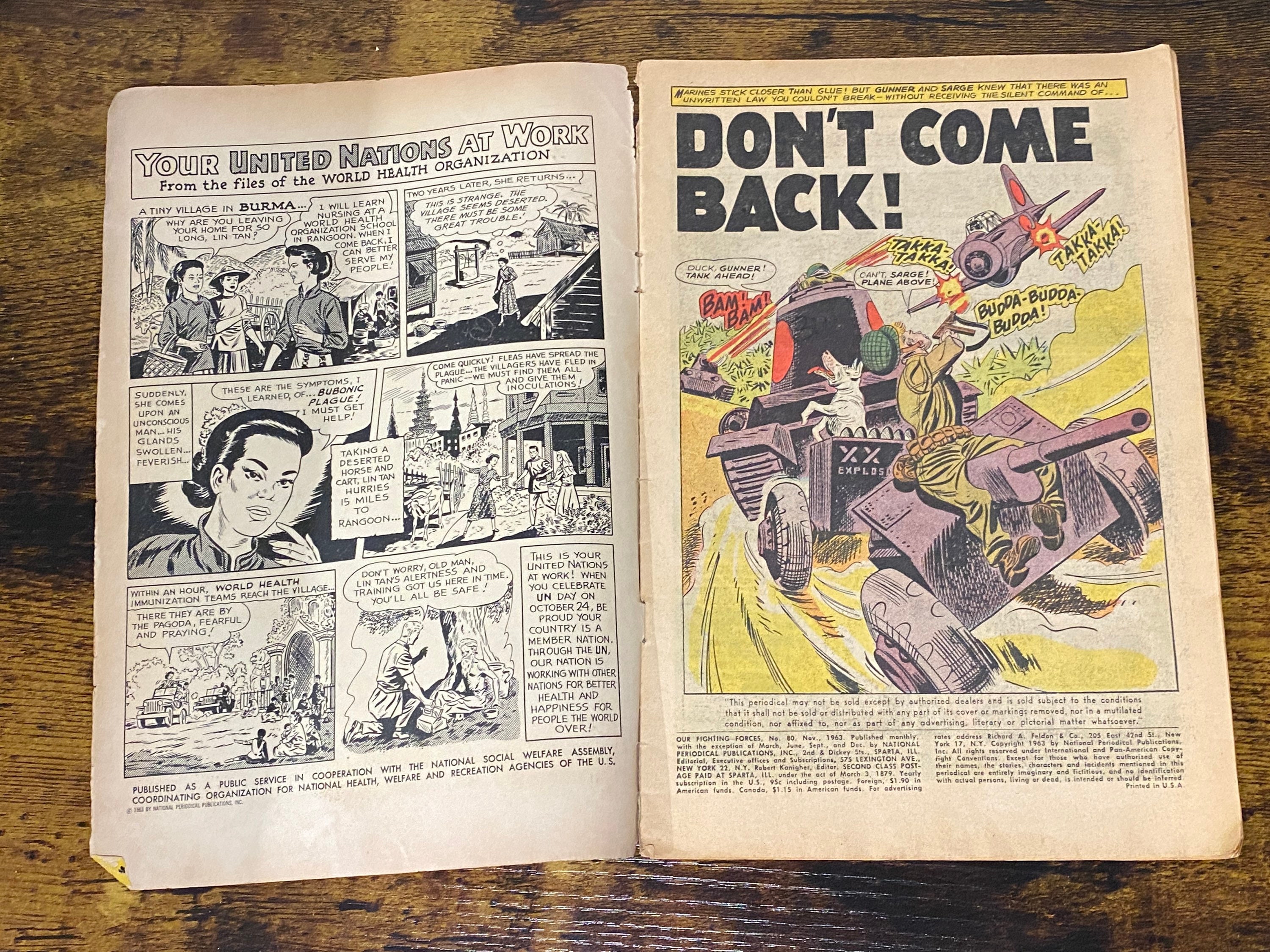 Gunner & Sarge in Our Fighting Forces, DC Comics, Vintage Comic Book ...