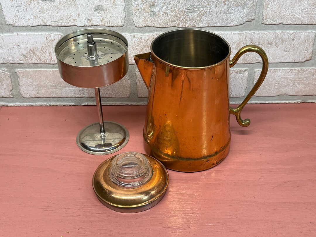 Copper Percolator, Coffee Maker, Vintage Copper, Vintage Kitchen Decor ...
