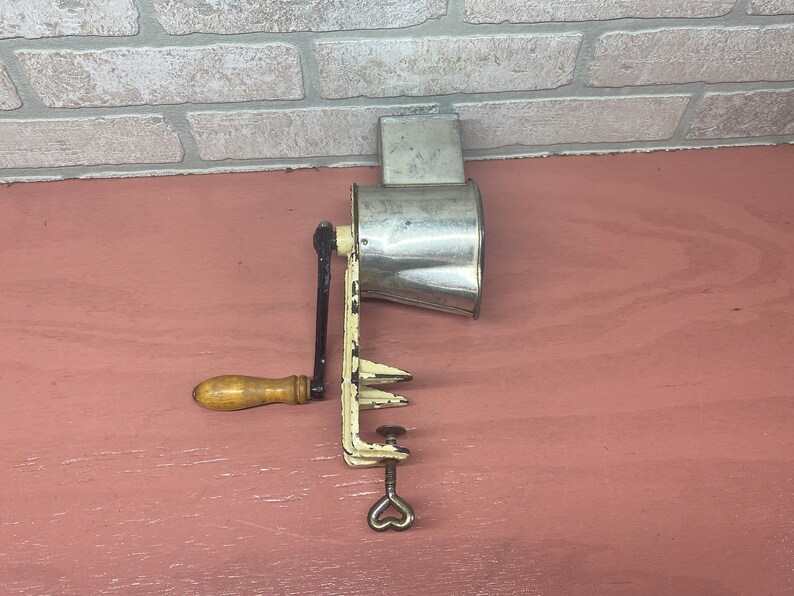 Vintage Metal Countertop Clamp Hand Cranked Cheese Meat - Etsy