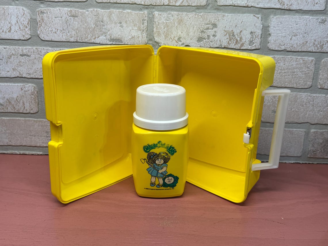 Cabbage Patch Lunch Box With Thermos, Vintage Thermos, Cabbage Patch ...