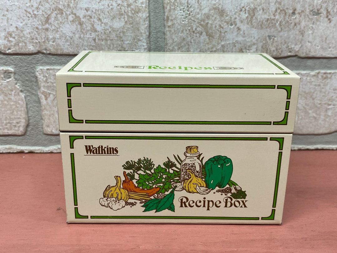 Vintage Recipe Box Collectible Recipes Metal Recipe Box - Etsy