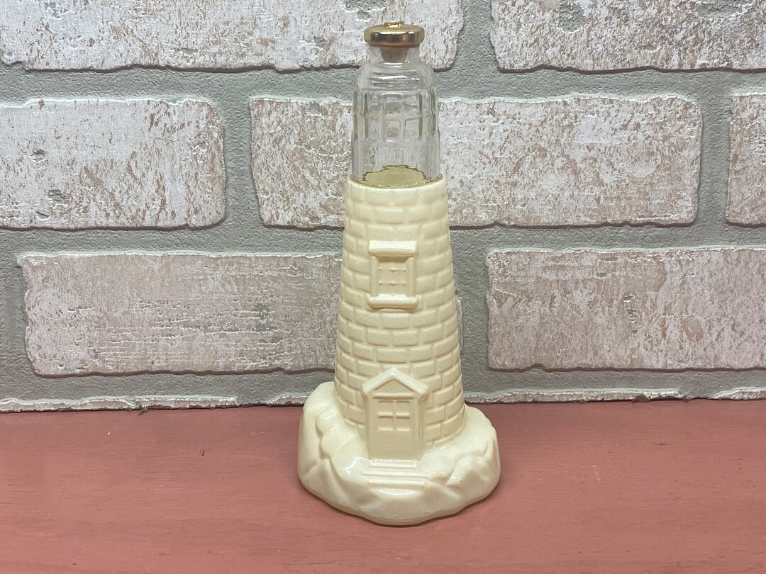 Vintage Lighthouse Avon Bottle, Collectible Glass, Home Decor, Bathroom ...