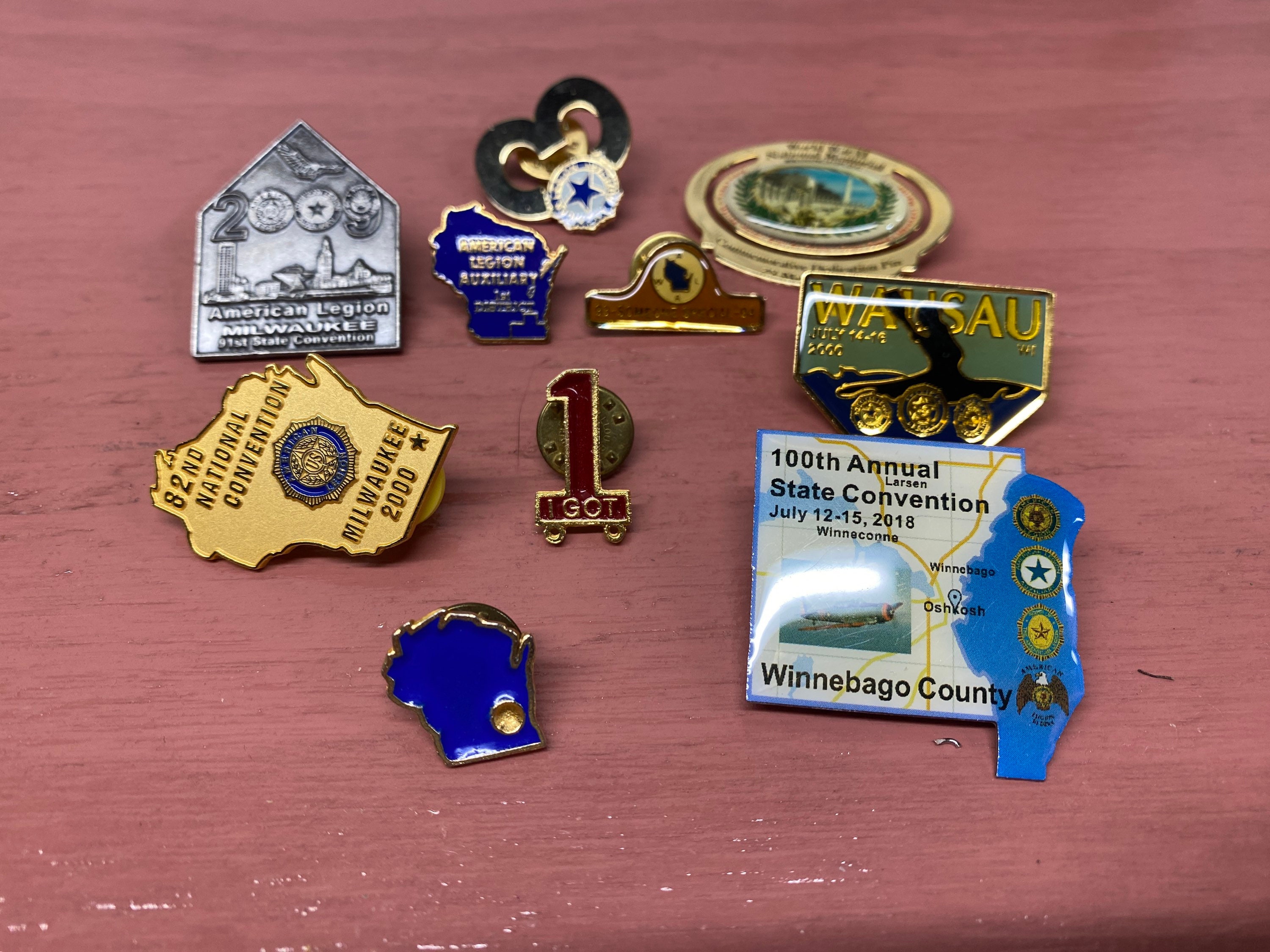 Vintage Lot of Enamel Pins American Legion Wisconsin - Etsy