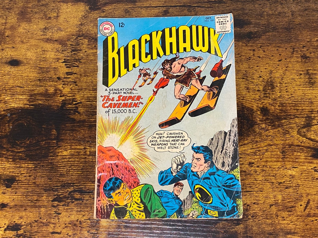 Blackhawk, the Super Cavemen, Vintage Comic Book, Graphic Novel No. 189 ...