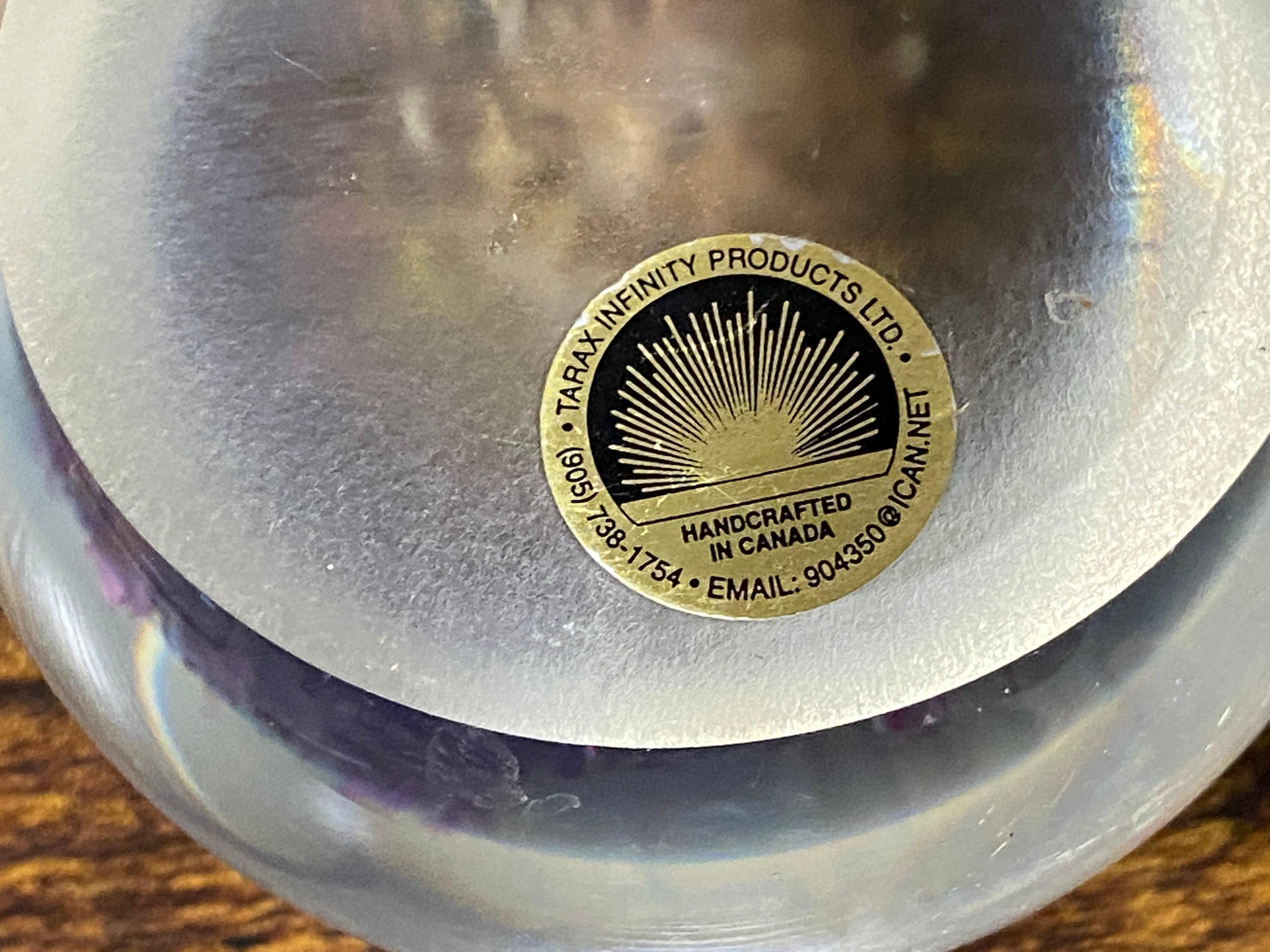 Floral Paperweight Tarax Infinity Products Ltd Handcrafted - Etsy