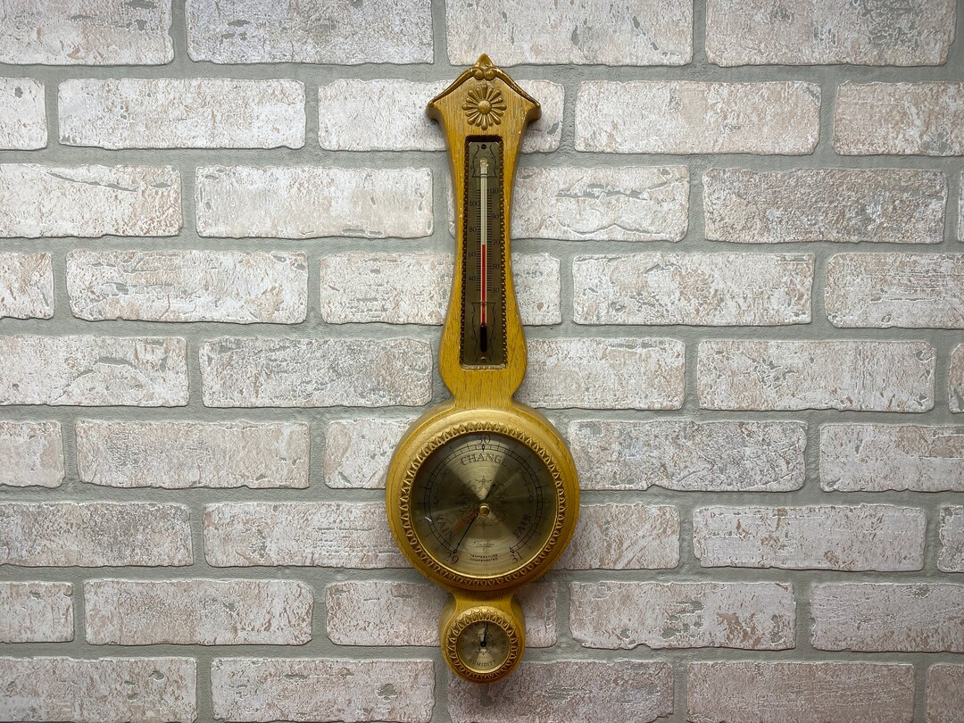 Vintage Barometer, Weather Instruments, Wall Decor, MCM, Mid Century ...