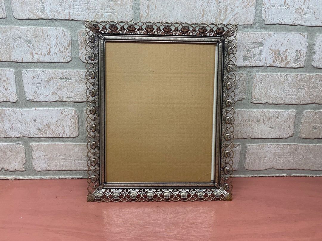 Vintage Rose Picture Frame, - Etsy