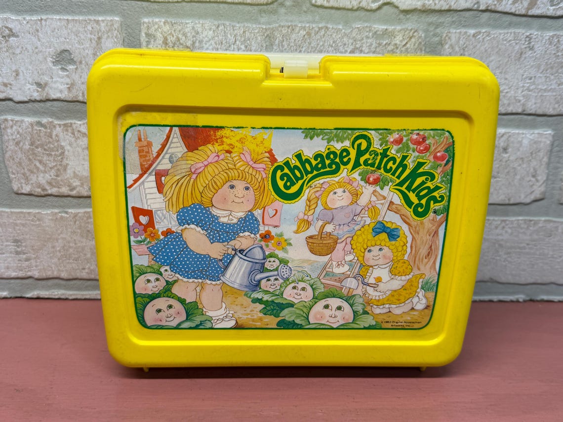 Cabbage Patch Lunch Box With Thermos, Vintage Thermos, Cabbage Patch ...