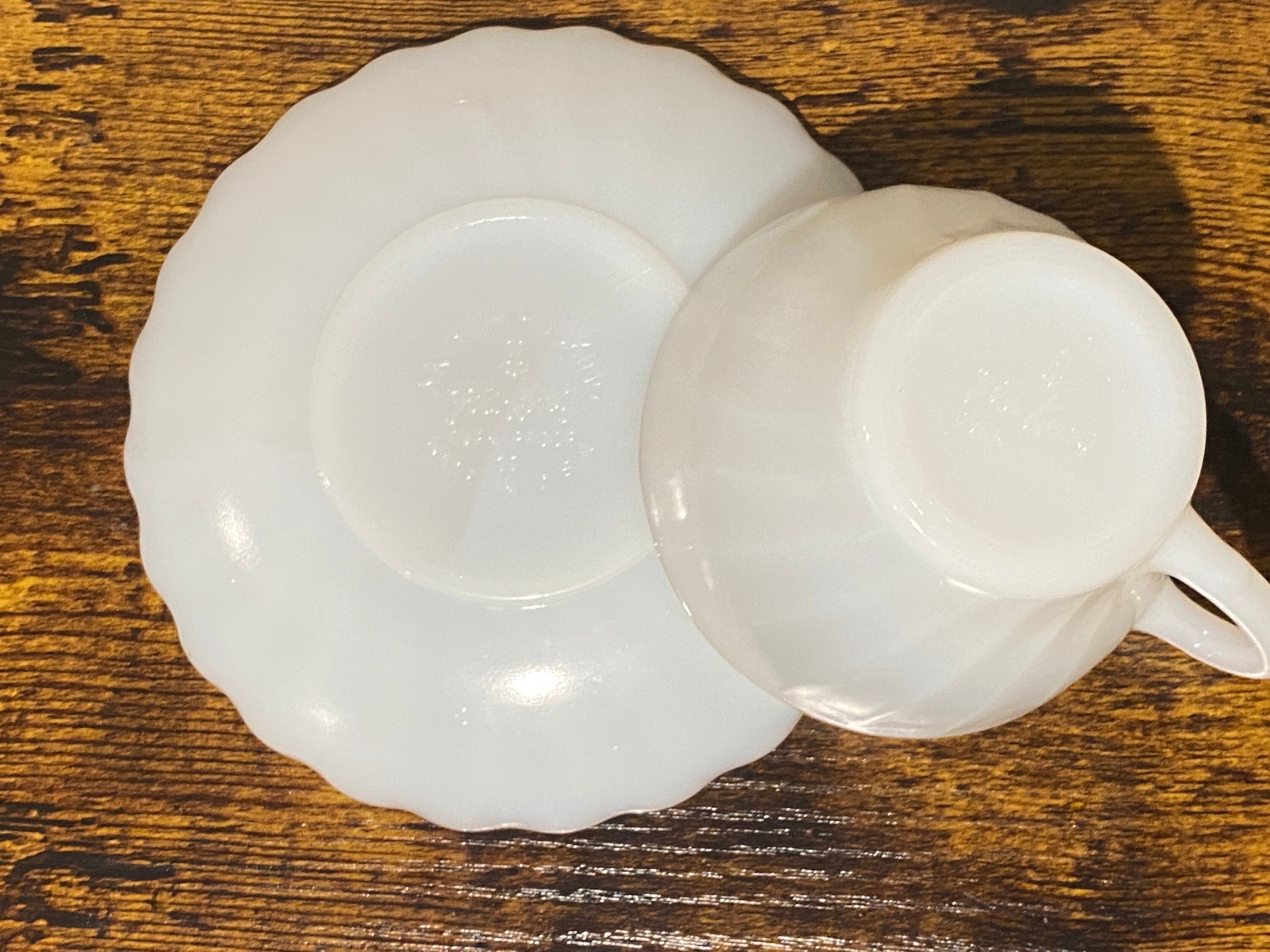 Vintage Anchor Hocking Fire King Tea Cup and Saucer Set - Etsy