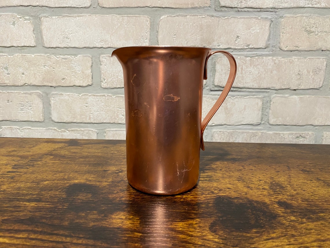 Vintage Color Craft Mini Pitcher, Copper Colored Pitcher, Barware, Bar ...