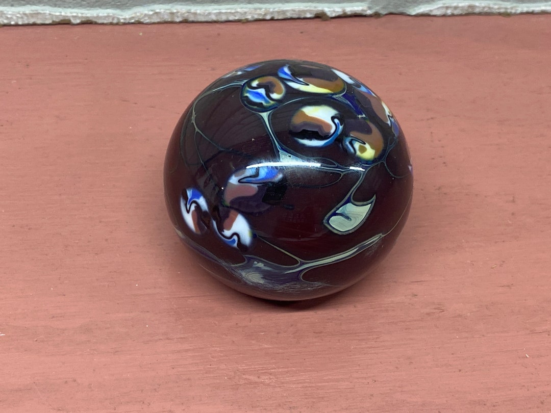 Vintage J Byron Paperweight, Signed Paperweight, 1984, Home Decor - Etsy