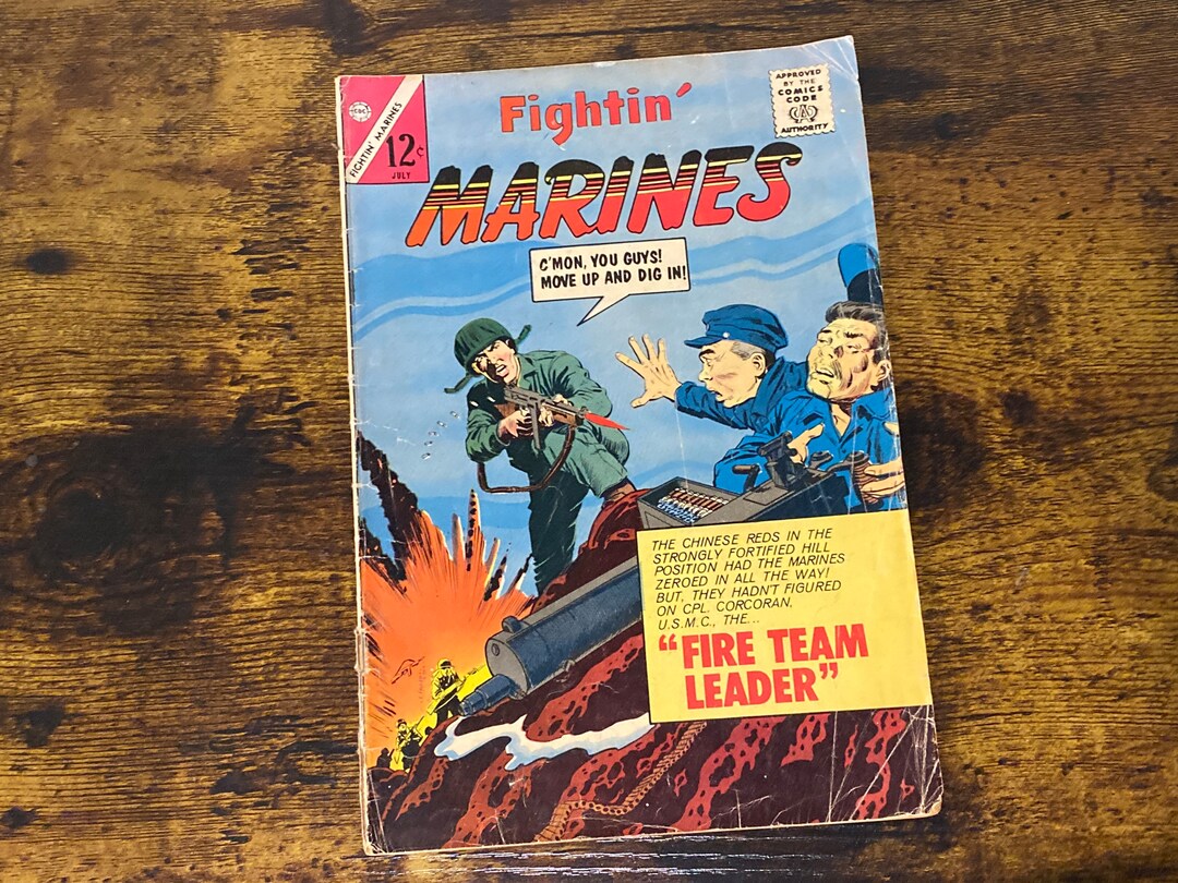Fightin’ Marines Vintage Comic Book, Graphic Novel, July Issue, Fire ...