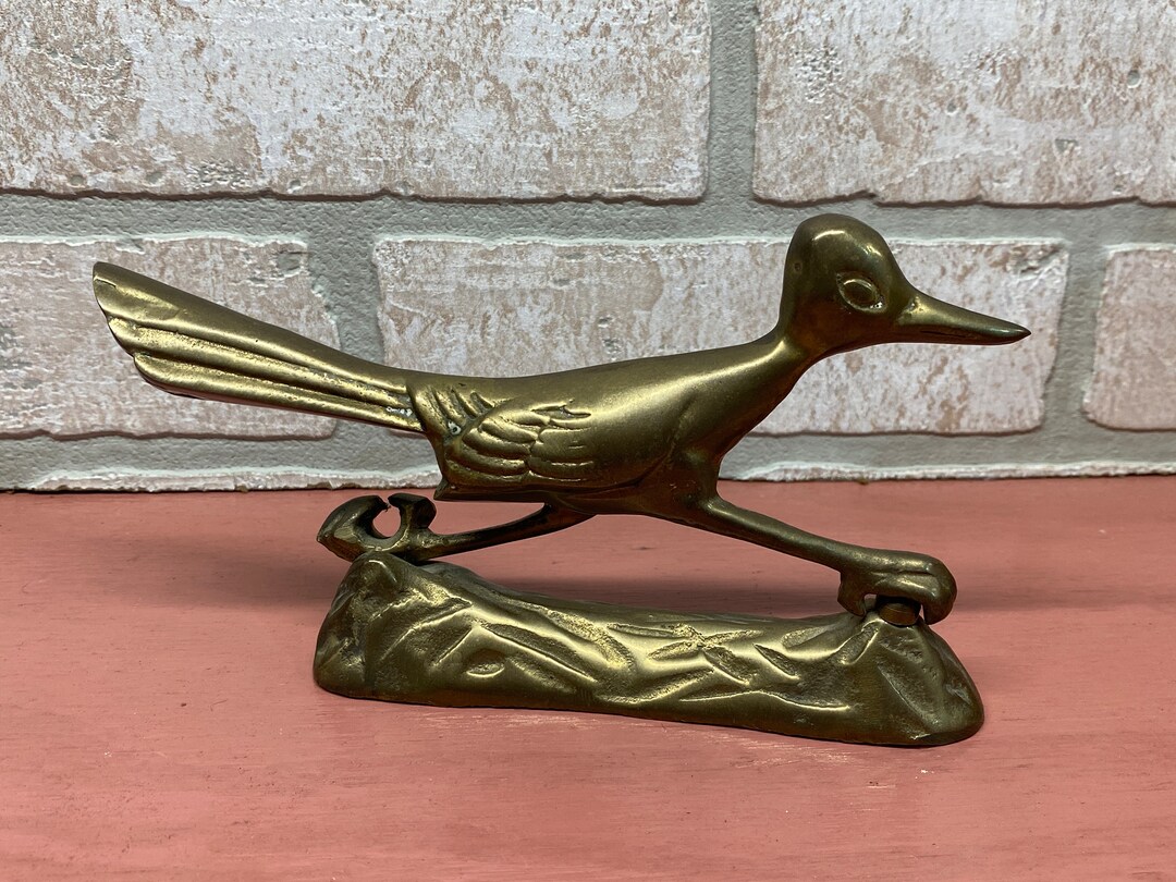 Vintage Brass Road Runner Figurine, Knick Knack, Animal Figurine, MCM ...