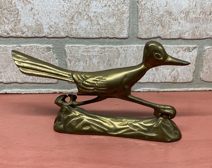 Vintage Brass Road Runner Figurine, Knick Knack, Animal Figurine, MCM ...