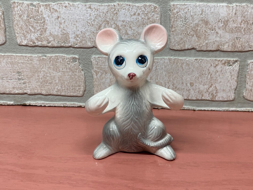 Vintage Collectible Mouse Figurine, Knick Knack, Ceramic Mouse Statue ...