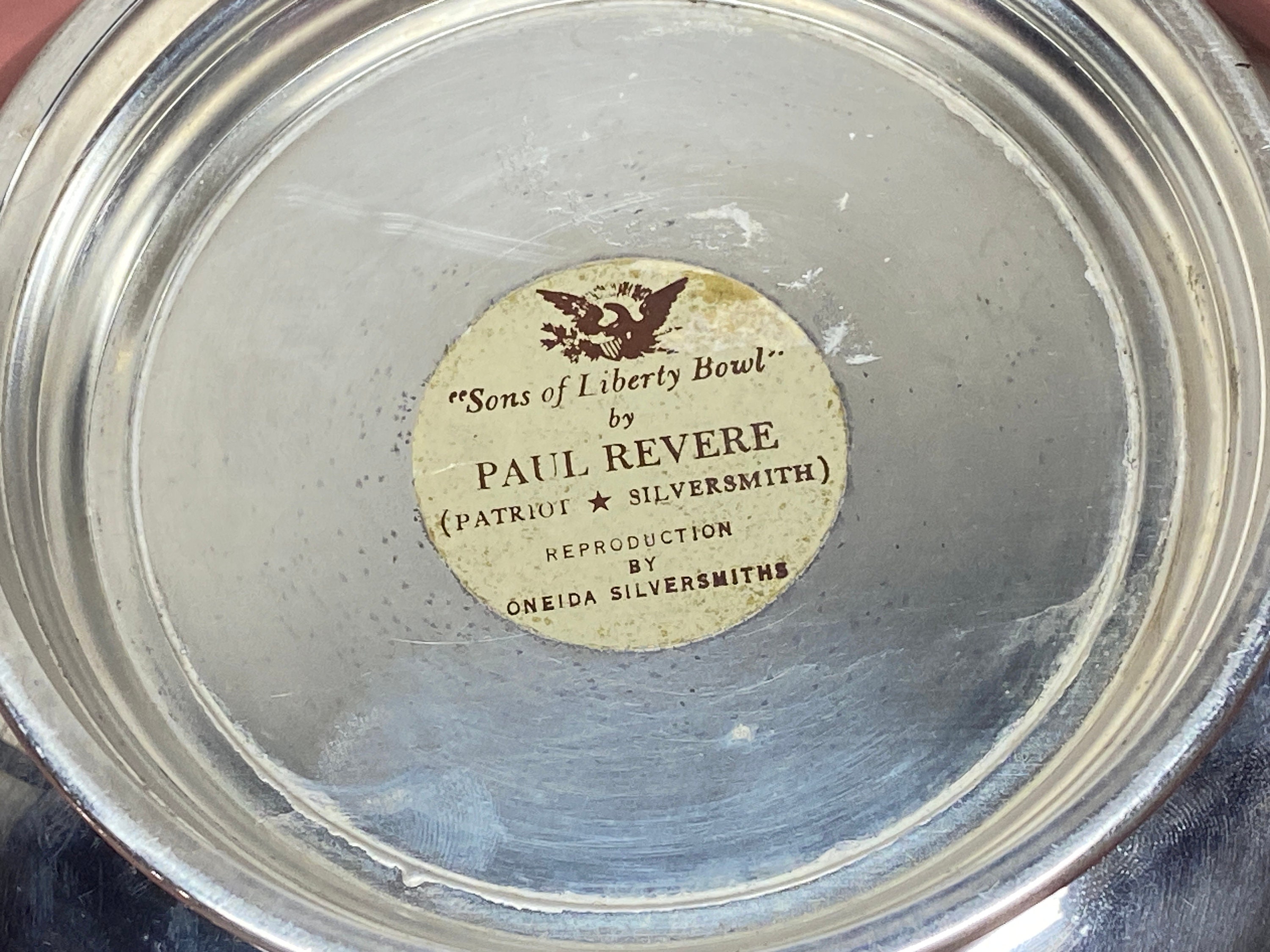 Vintage Paul Revere “sons of Liberty Bowl”, Reproduction Bowl by Oneida ...