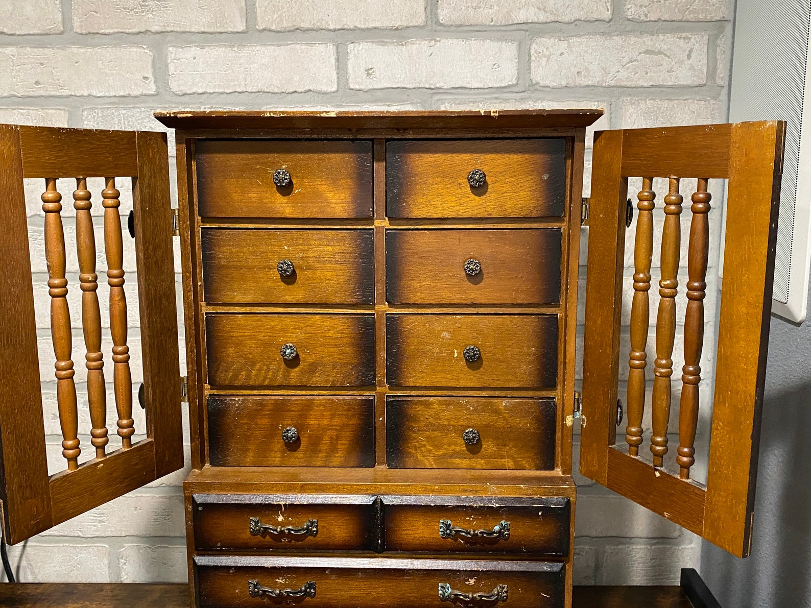 Large Wooden Jewelry Box, Jewelry Storage, Ring, Drawer Storage, Tiered ...