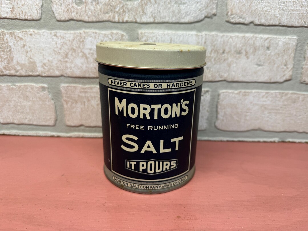 Collectible Morton Salt Tin, Collectible Storage Tin, Home Decor - Etsy