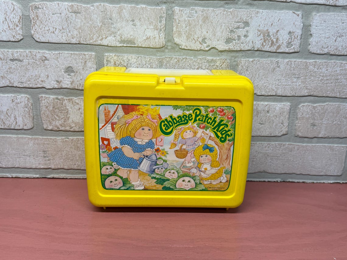 Cabbage Patch Lunch Box With Thermos, Vintage Thermos, Cabbage Patch ...